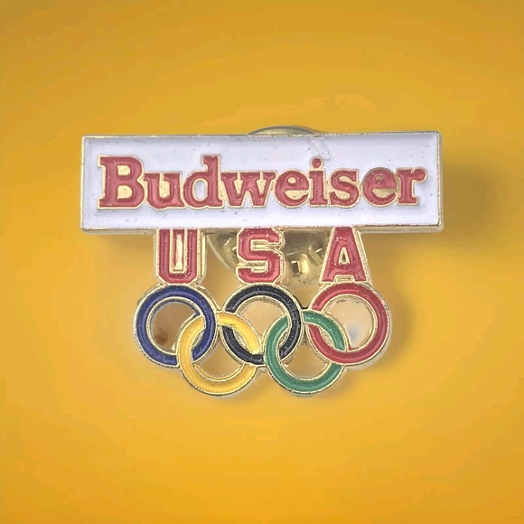 Budweiser | Jewelry | Budweiser Pin White Red Usa Olympics Vintage ...